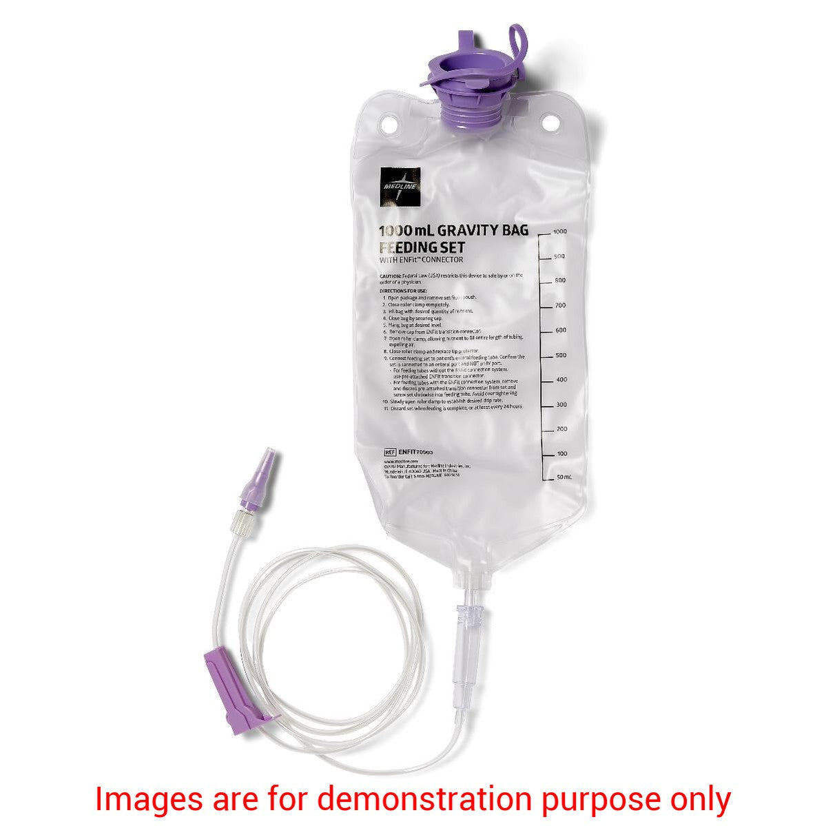 Entraflo Gravity Admin Feeding Set W/ 1000Ml Bag & Attached Enfit ...